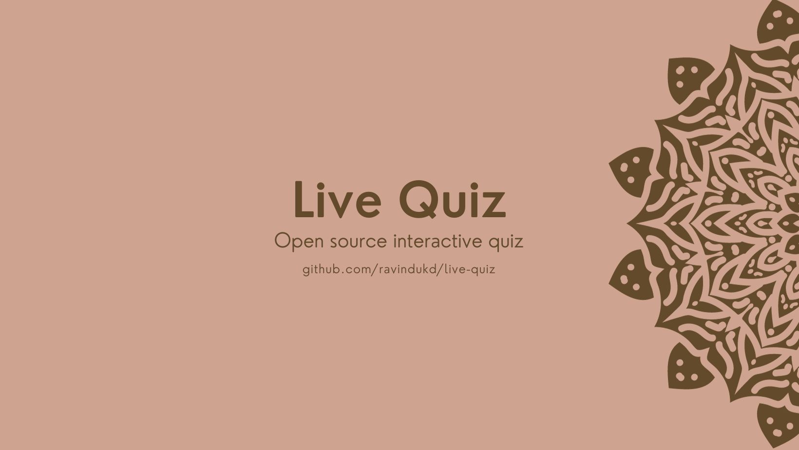 GitHub - ravindukd/live-quiz: "live-quiz" is an open-source ...