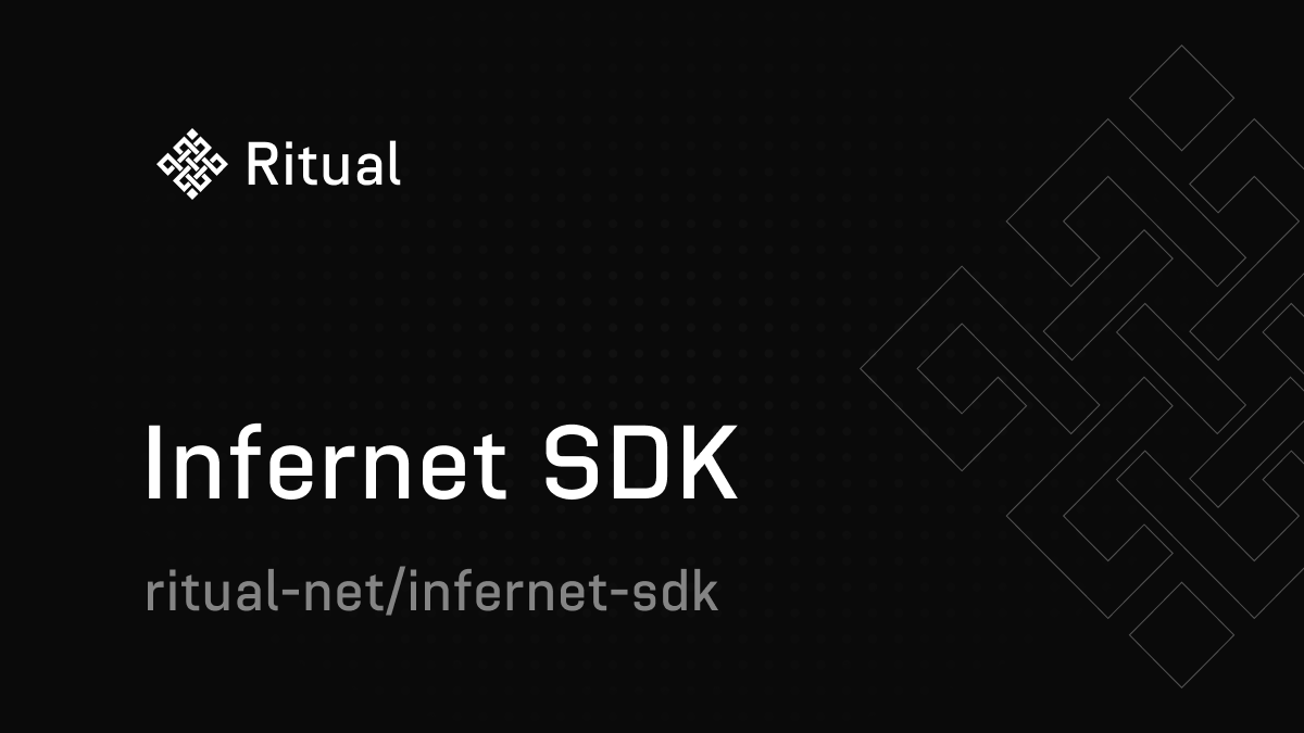 GitHub - ritual-net/infernet-sdk: Bringing off-chain compute workloads to on-chain smart contracts.