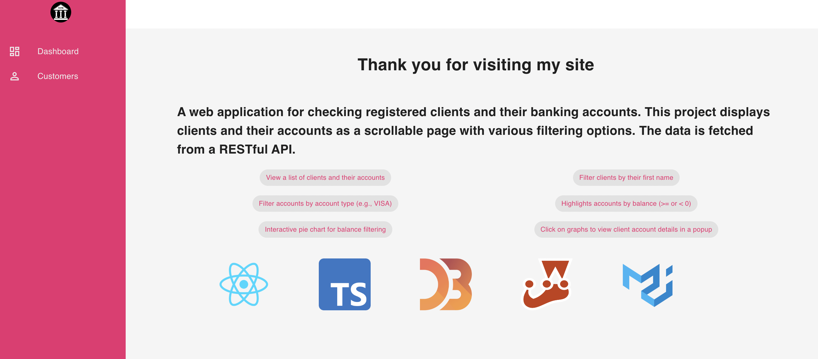 Github Anandmuthupandi React Bankdashboard