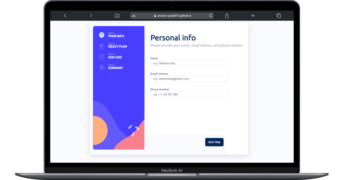 GitHub - Anusha-Syeda012/Multi-Step-Form-Main