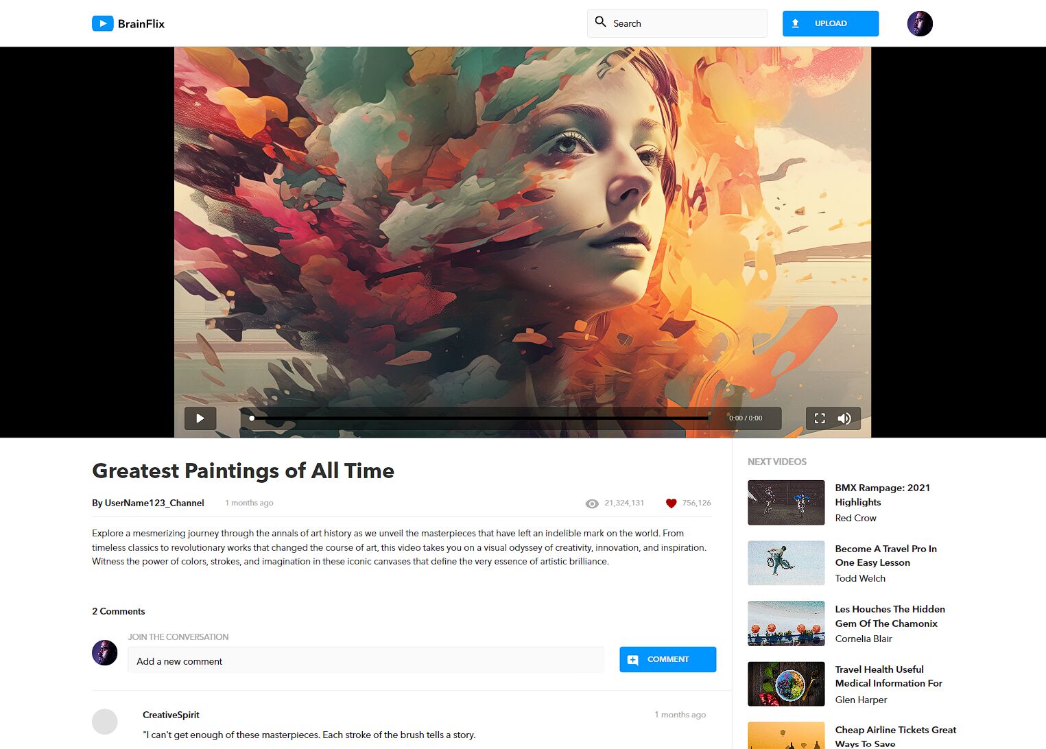 GitHub - AwdiTech/BrainFlix: BrainFlix is a dynamic video streaming platform designed to deliver ...