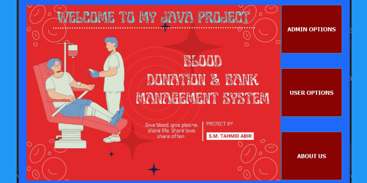 GitHub - sm-tahmid/Blood-Donation-bank-Management-System-with-JAVA