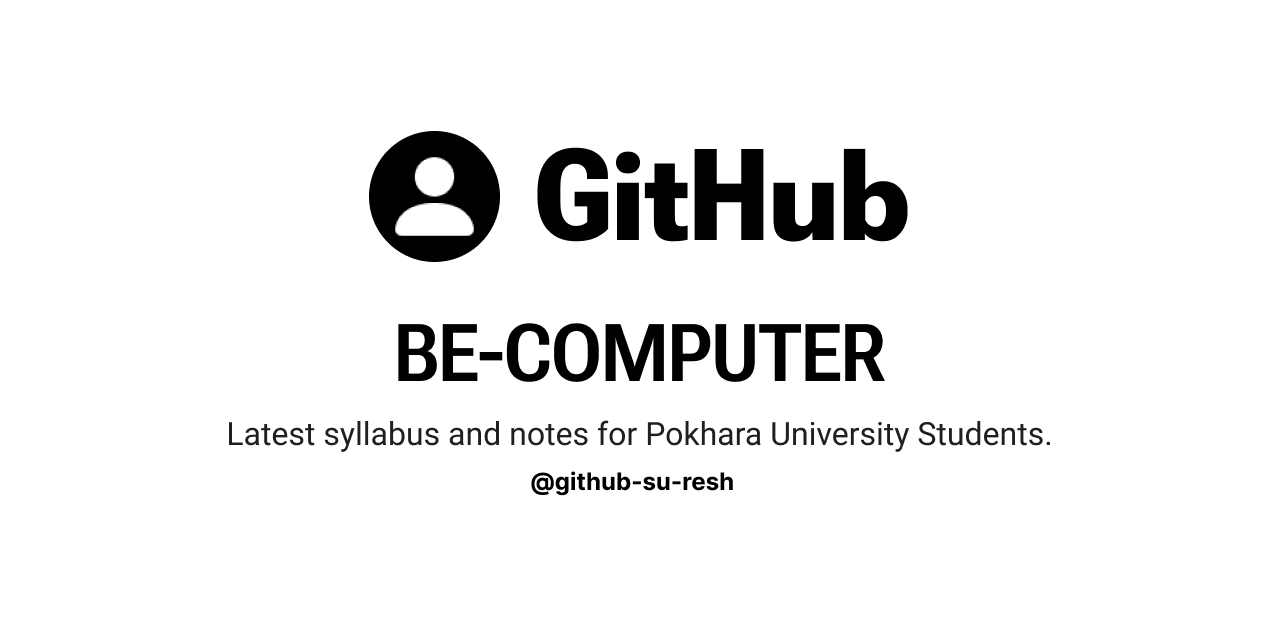 GitHub - su-resh/BE-Computer