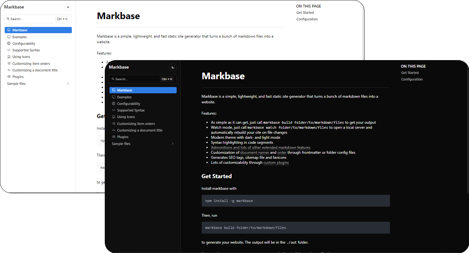 Github Lukasbachmarkbase Quickly Generate An Html Page From A Bunch Of Markdown Files