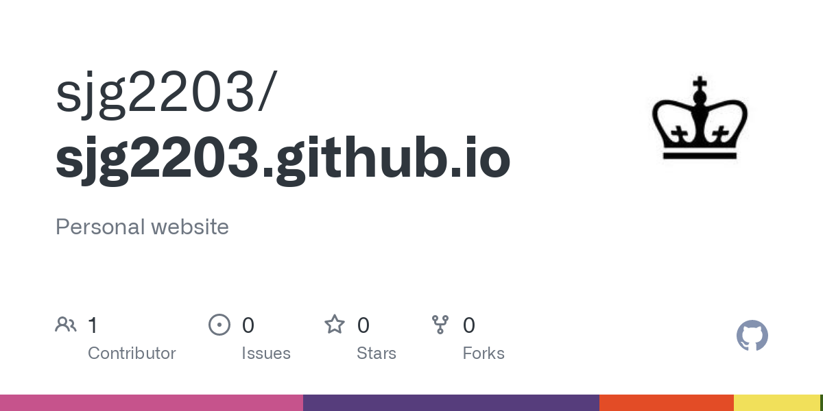 GitHub - sjg2203/sjg2203.github.io: Personal website