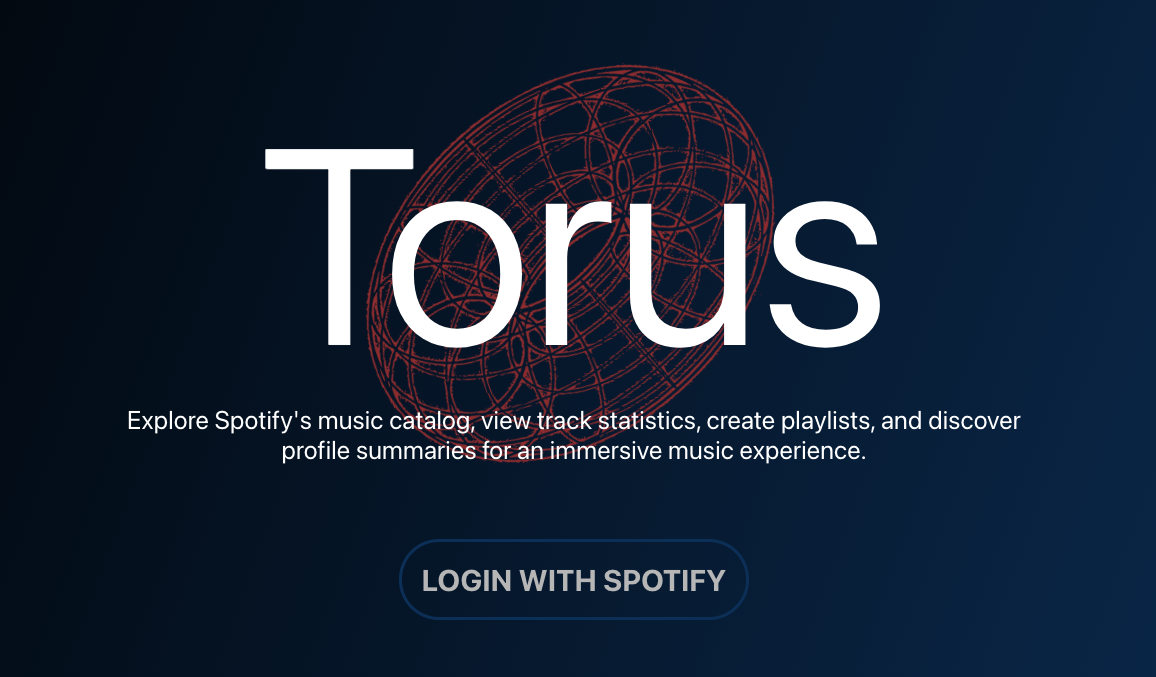 GitHub - kyleyoshimoto/torus: Analytical application for Spotify users ...