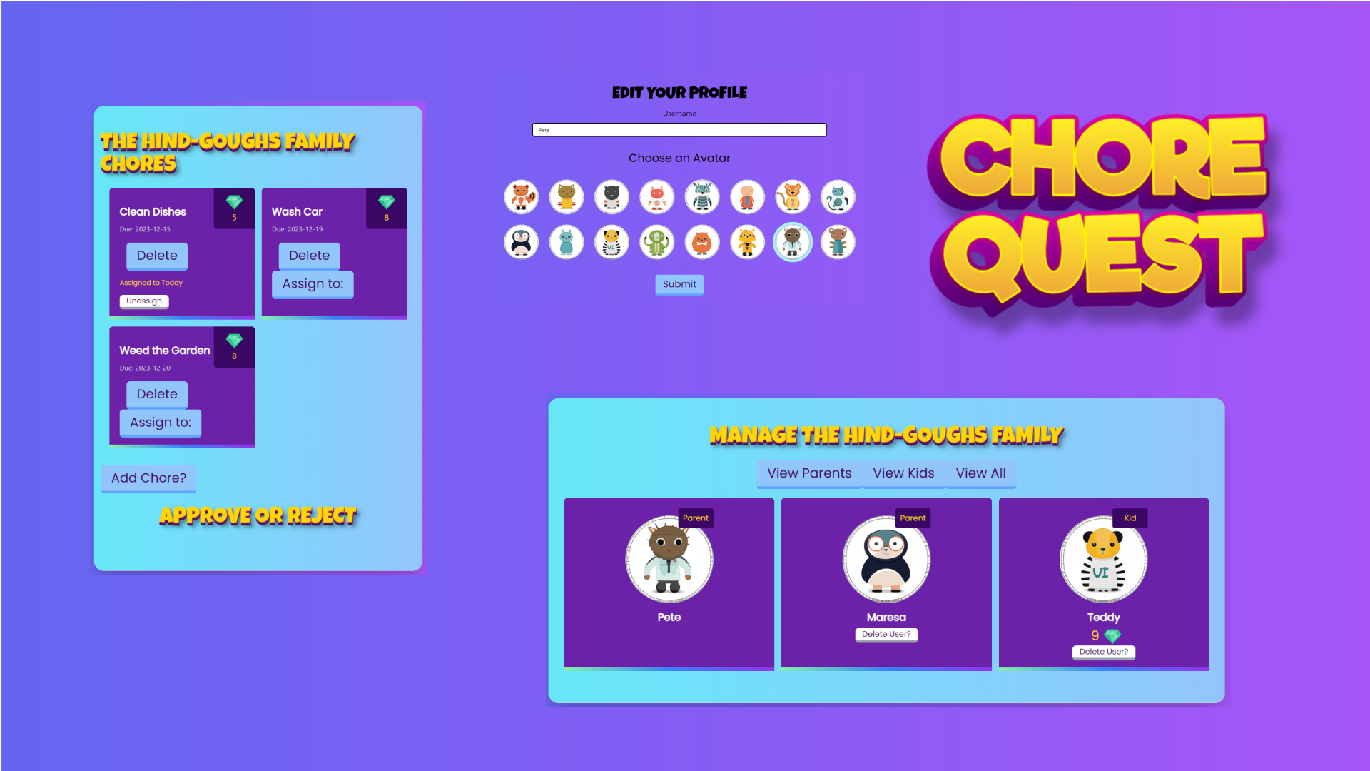 GitHub - peter-hind/chore-quest: An app for Parents and their Kids - craft and accept chores to ...