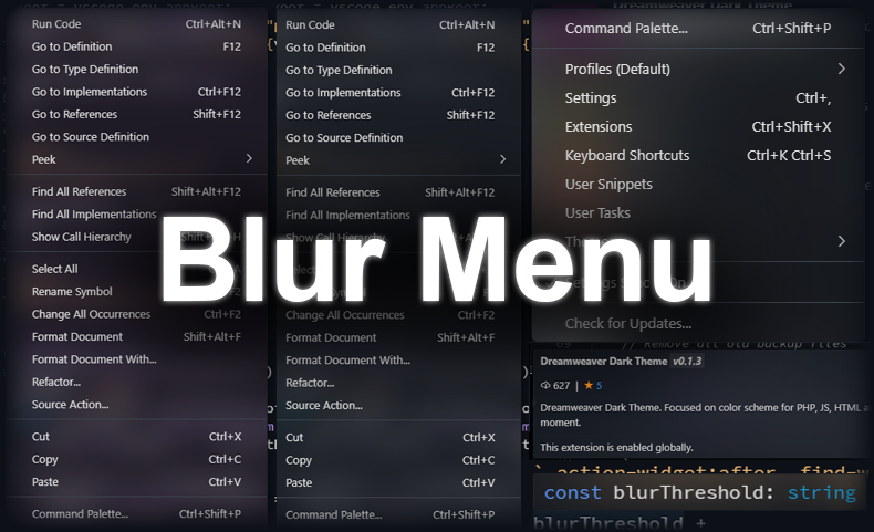 GitHub - amnweb/blur-menu-vscode: Enhance your UI experience by applying a blur effect to the ...