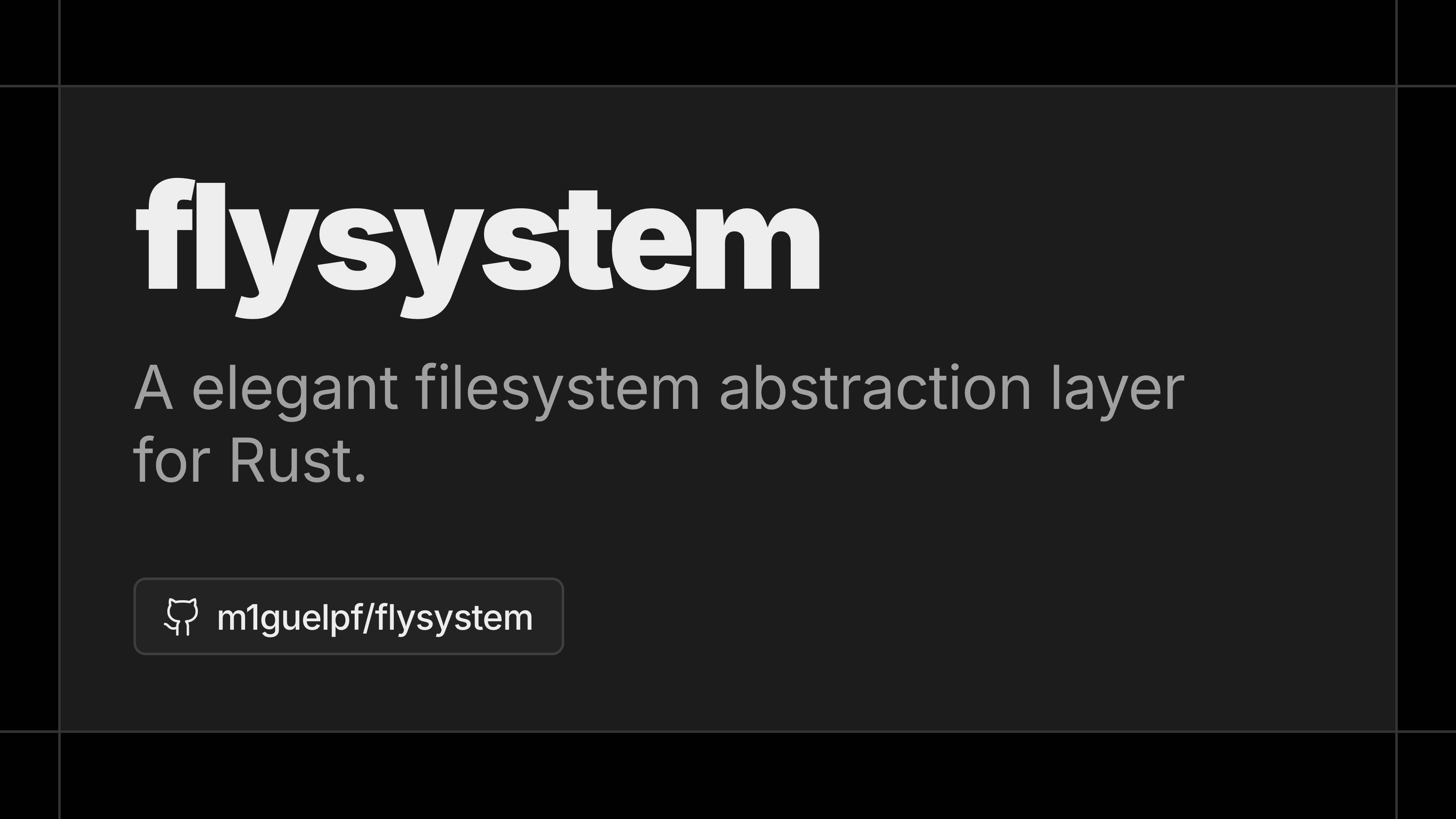 Github M1guelpf Flysystem A Filesystem Abstraction Layer For Rust