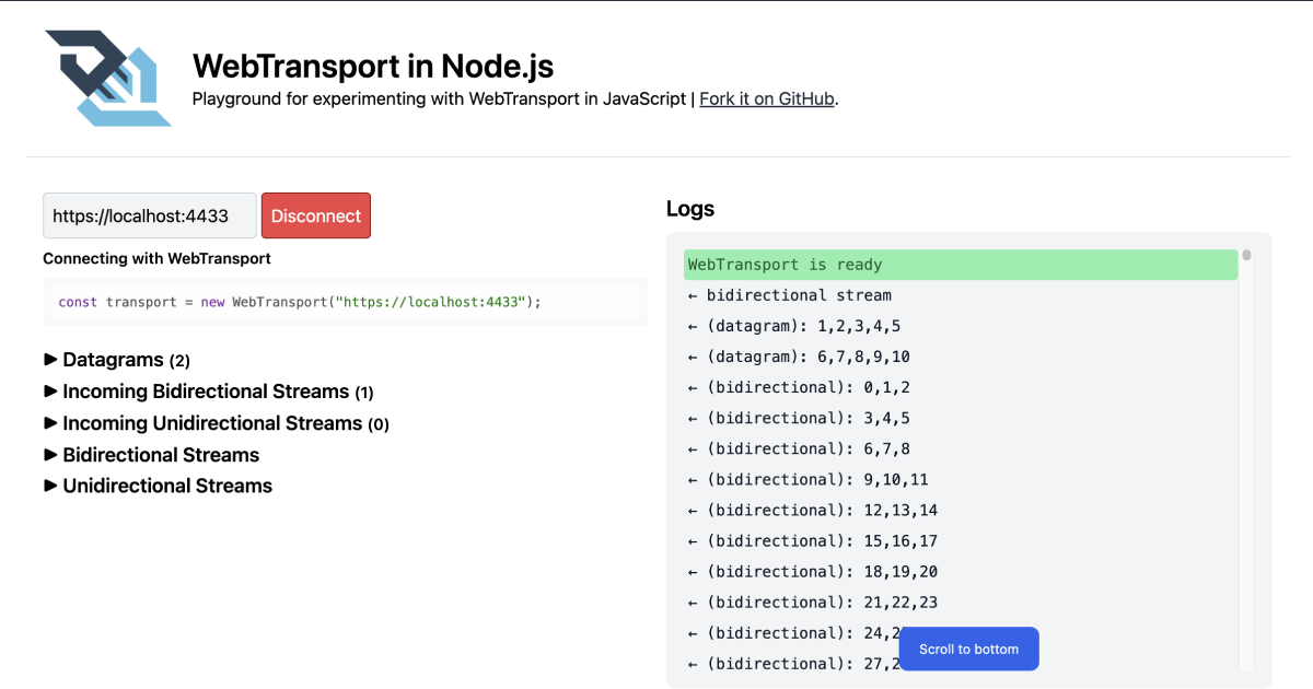 GitHub - endel/webtransport-nodejs: WebTransport / HTTP3 in Node.js