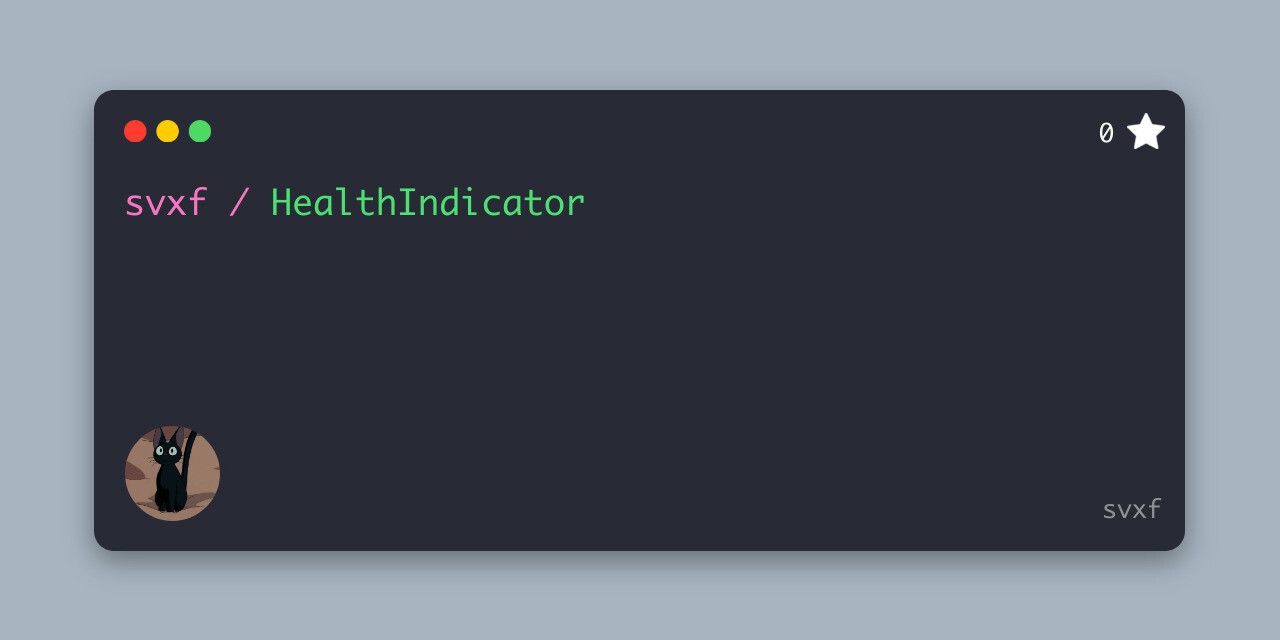 Github Svxf Healthindicator