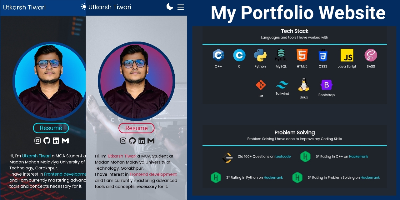 GitHub - imutkarsht/portfolio: Code of my Portfolio