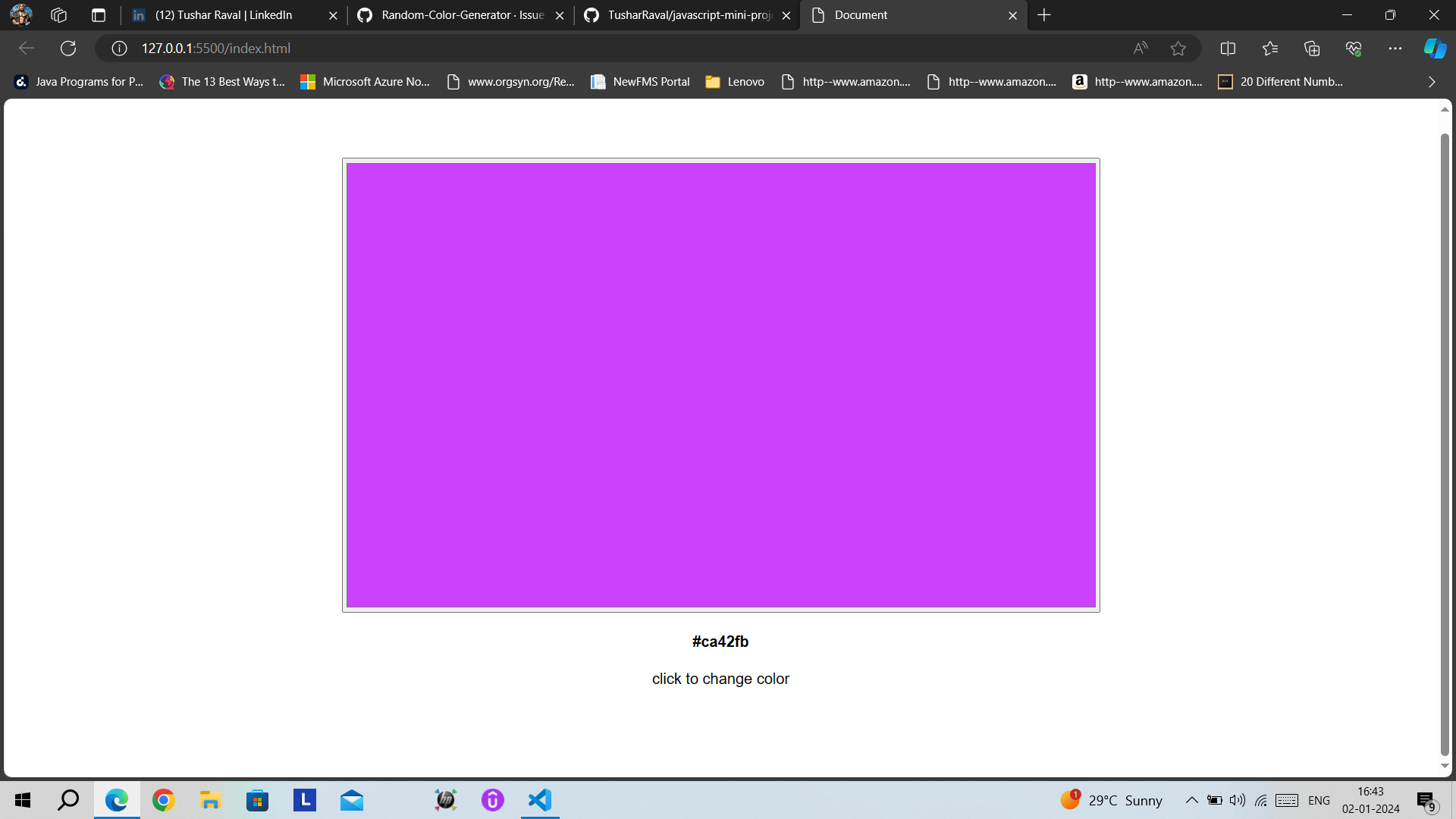 GitHub TusharRaval Random color generator