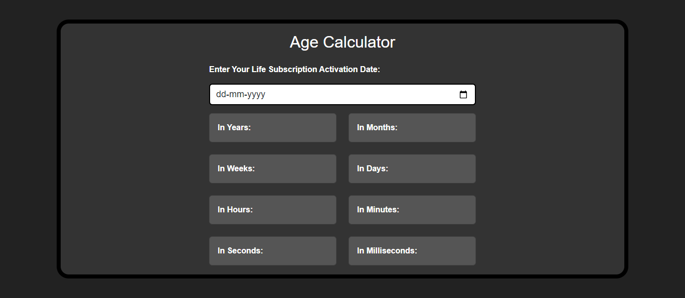 GitHub - Abhinav6174/age-calculator: Age Calculator