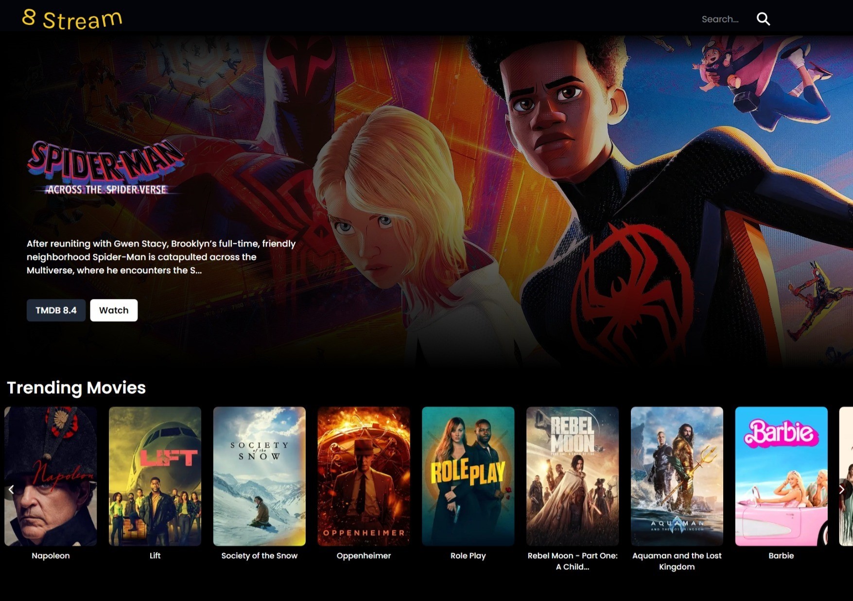 GitHub - himanshu8443/8-Stream: 🎬 Movies/WebSeries streaming