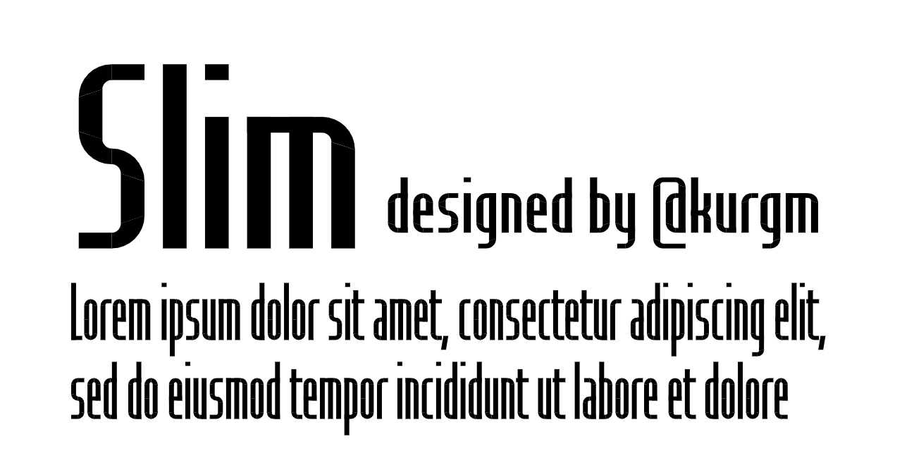 GitHub - kurgm/slim-font: A geometric font with adjustable design ...