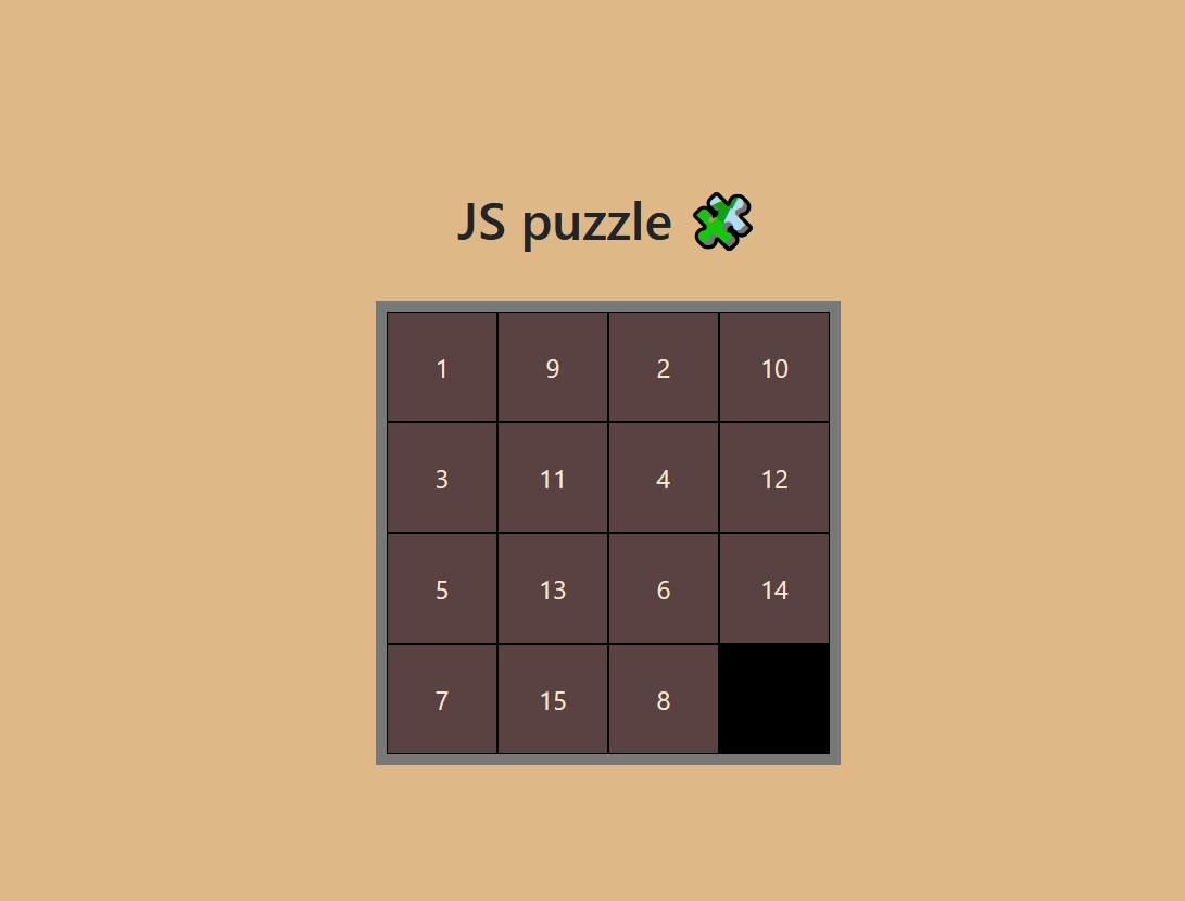 Github Chrisbourgeonniersliding Tile Puzzle Game A Sliding Tile Puzzle Game Made With Js 