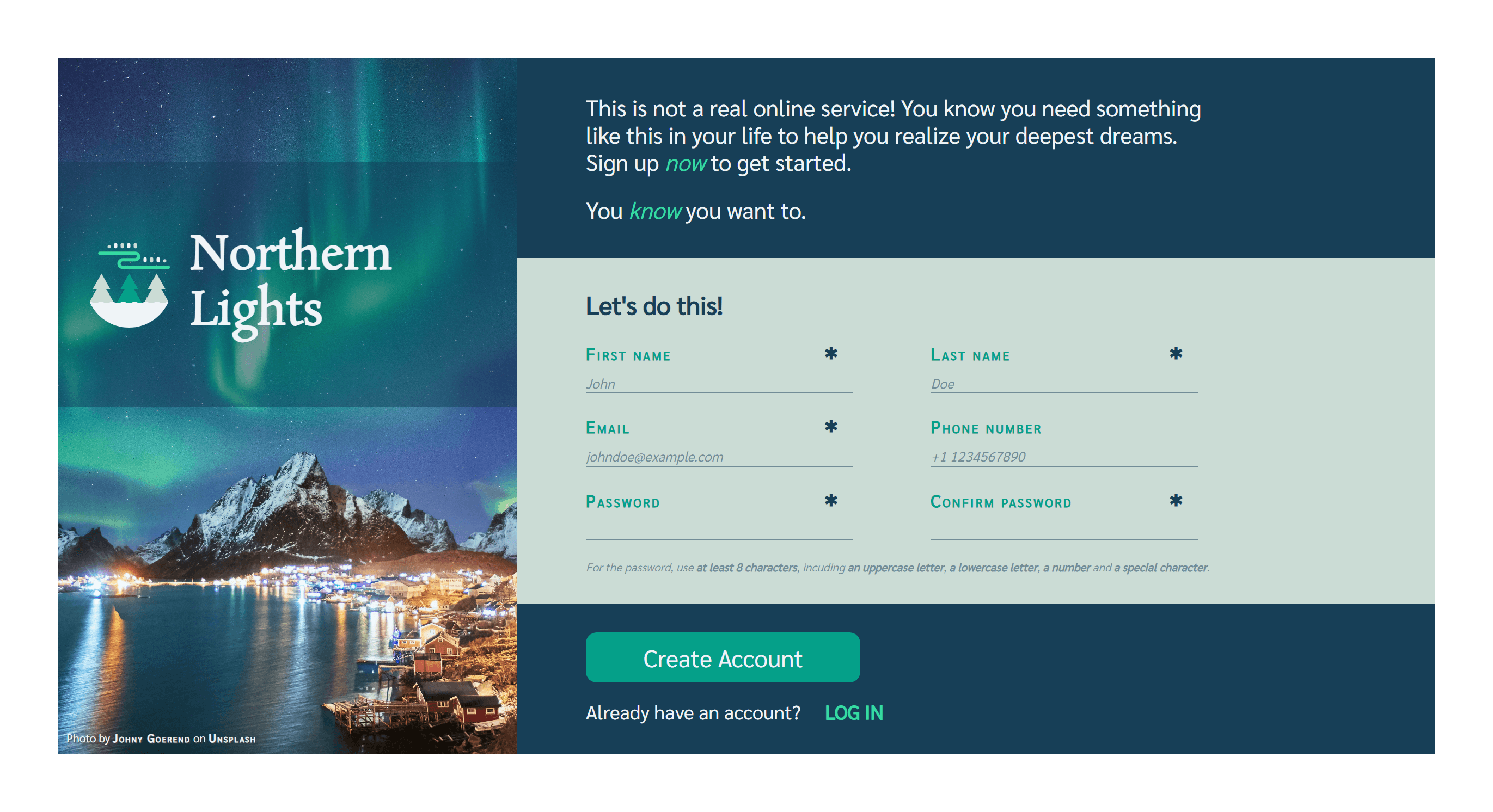 GitHub - frarosset/sign-up-form: A project from The Odin Project (Full Stack Javascript).