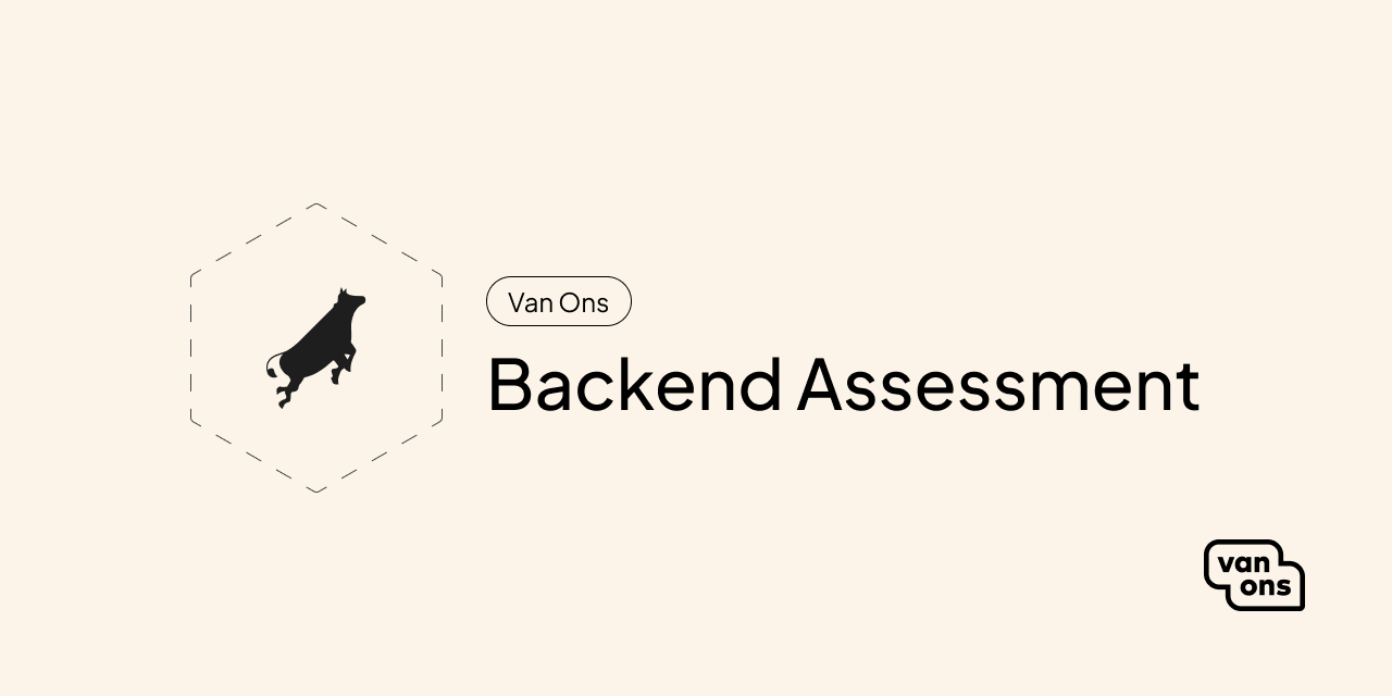 GitHub - VanOns/backend-assessment: De assessment voor backend developers.