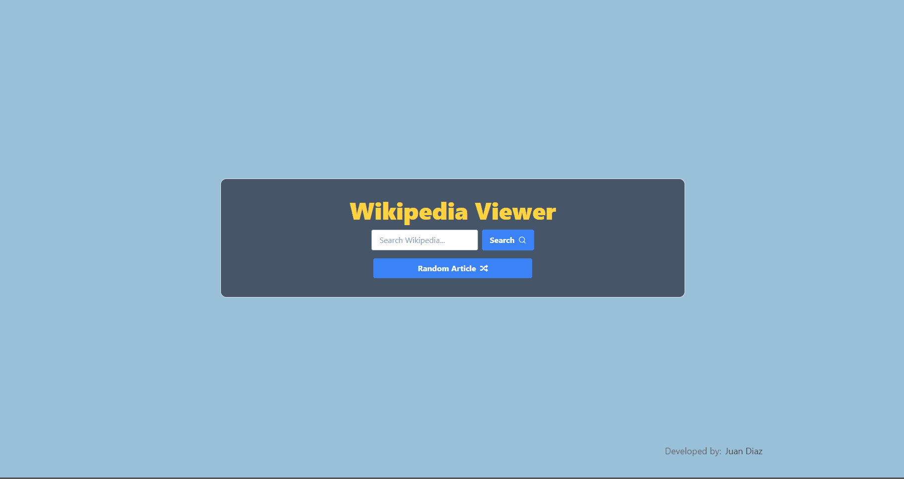 GitHub - JuanPabloDiaz/wikipediaViewer: Responsive react project that ...