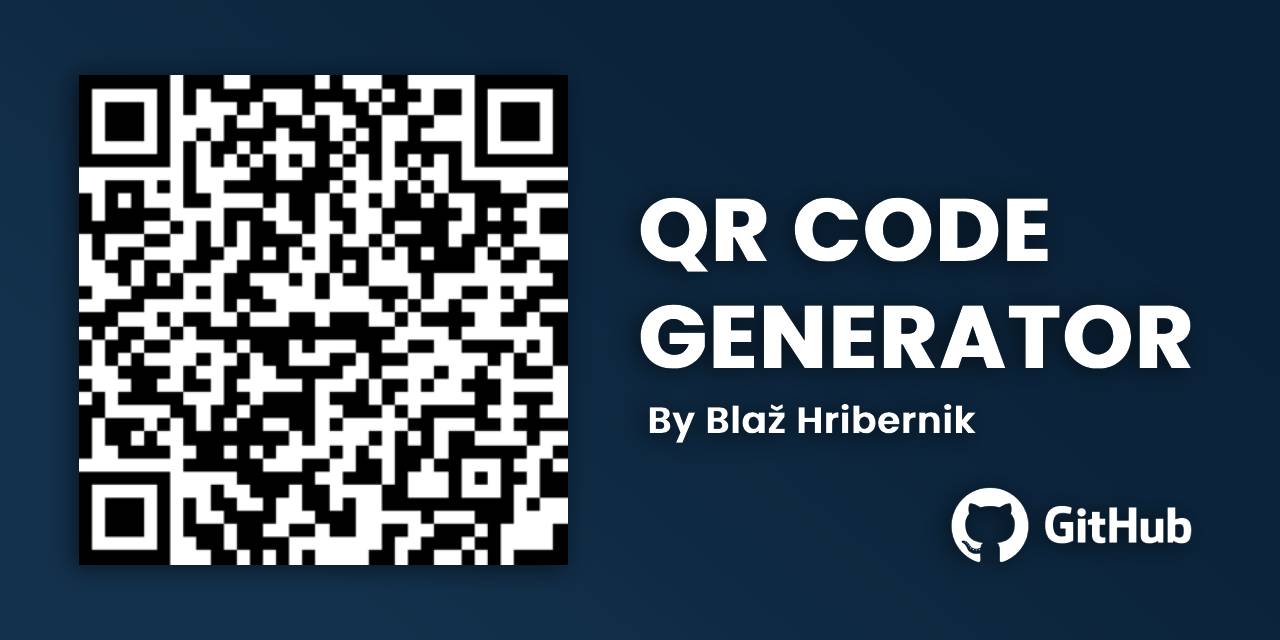 Github Hribernikblaz Qrcodegenerator