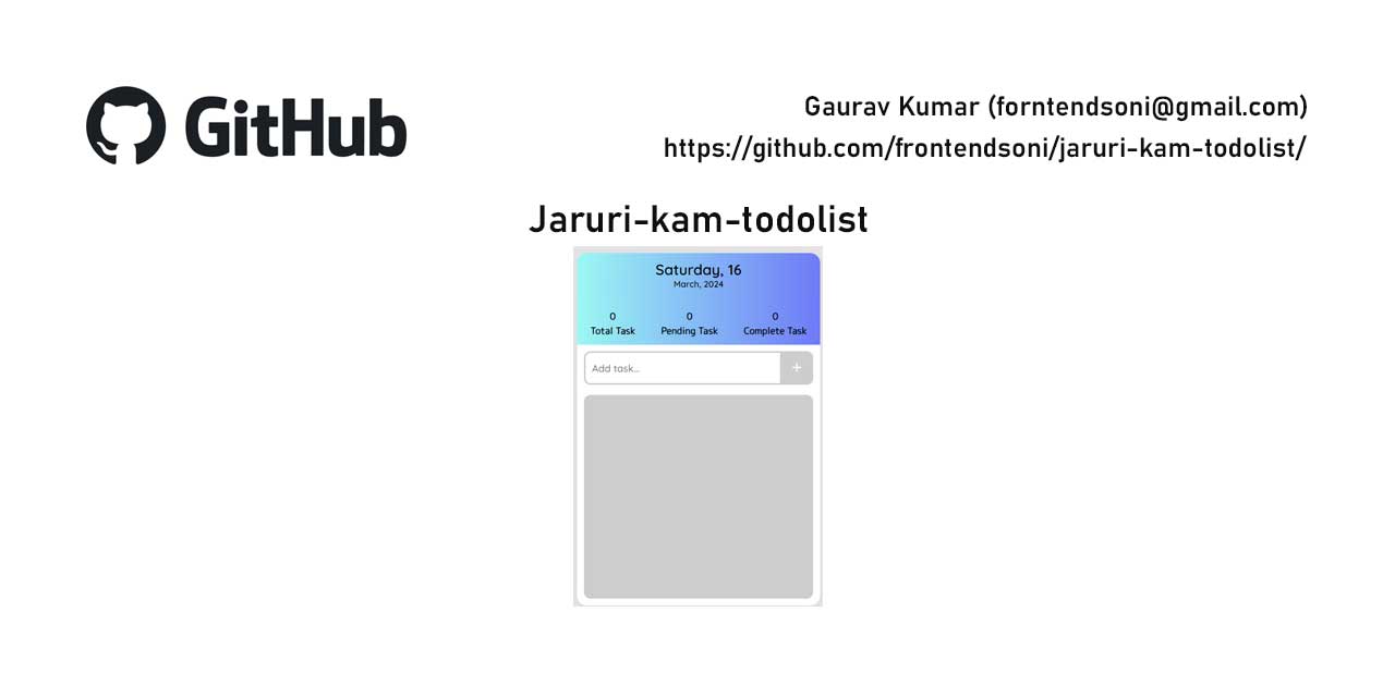 GitHub - frontendsoni/zaruri-kam-todolist: A minimalist and efficient to-do list application ...