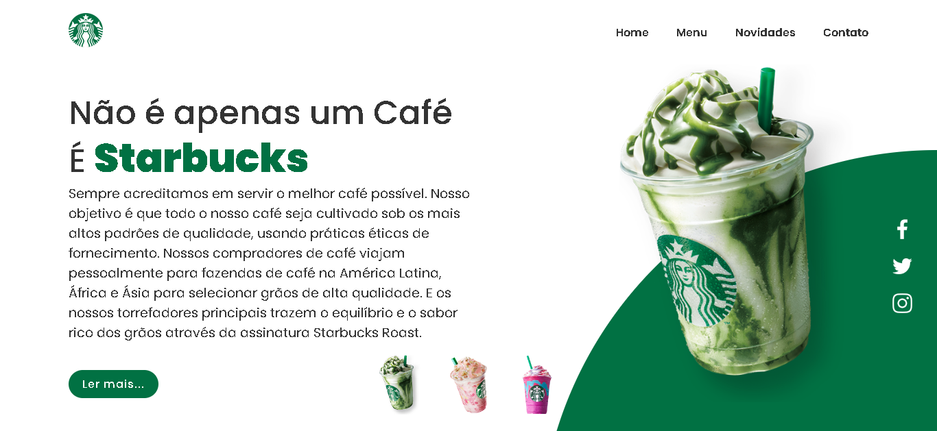 GitHub - marostegaf/Starbucks: Página inicial do Starbucks com interatividade