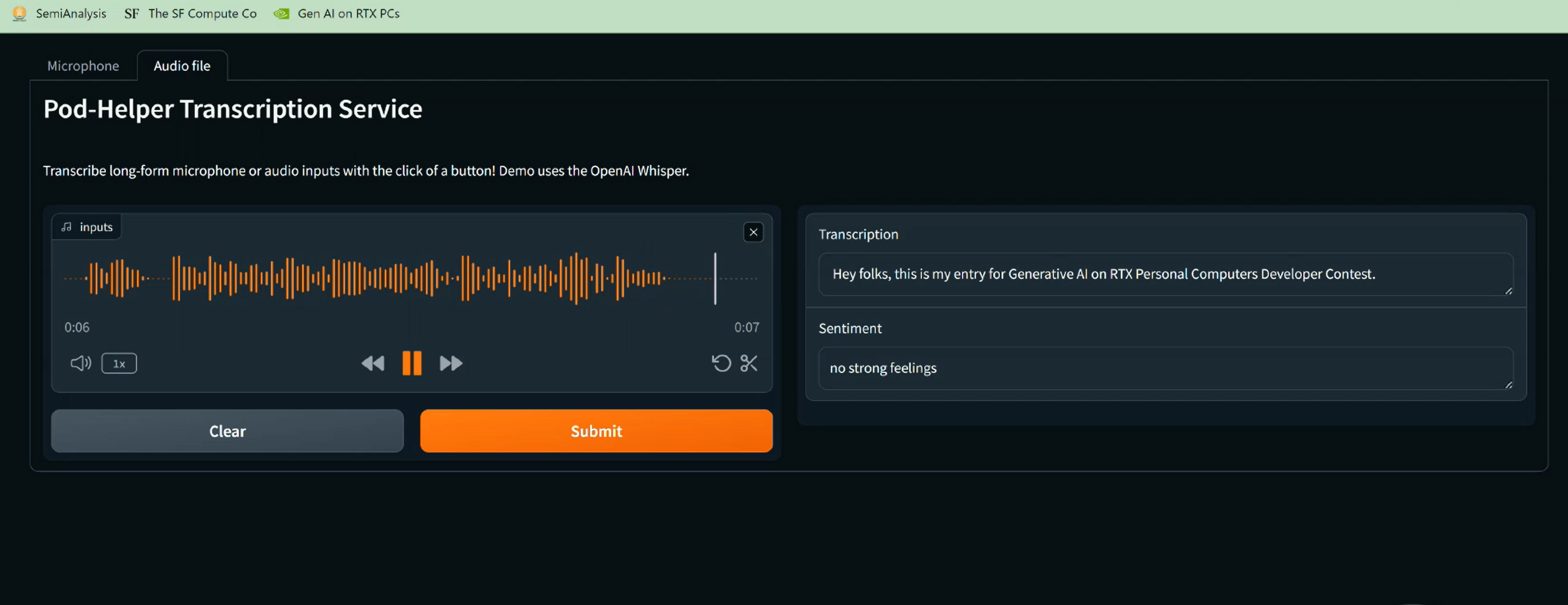 GitHub - Muhtasham/pod-helper: 🎧 Pod-Helper: Real-time audio transcription and repair on ...