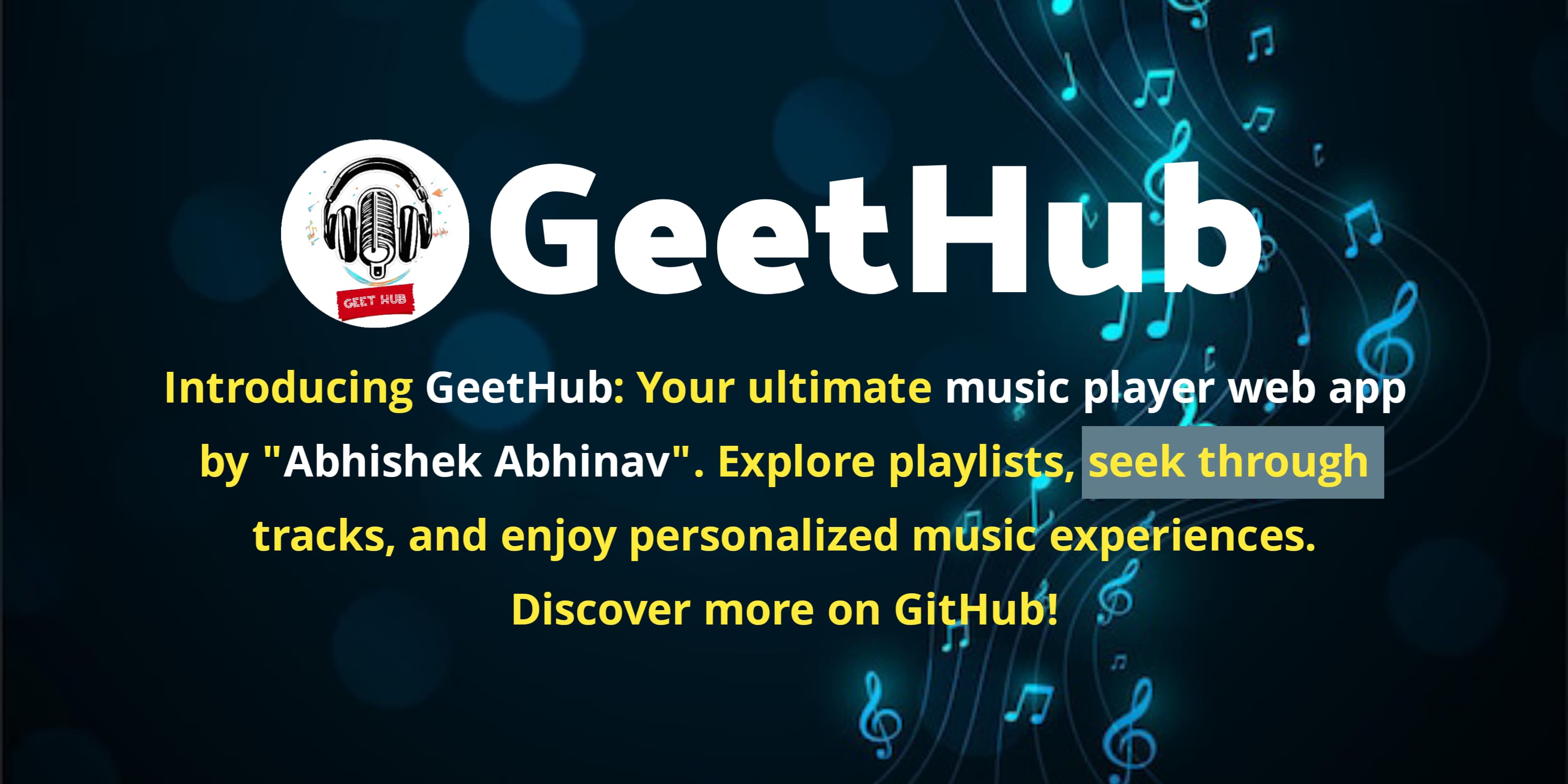 Github Abhishek Abhinavgeethub Geethub Your Ultimate Music Player Web App Enjoy Diverse 