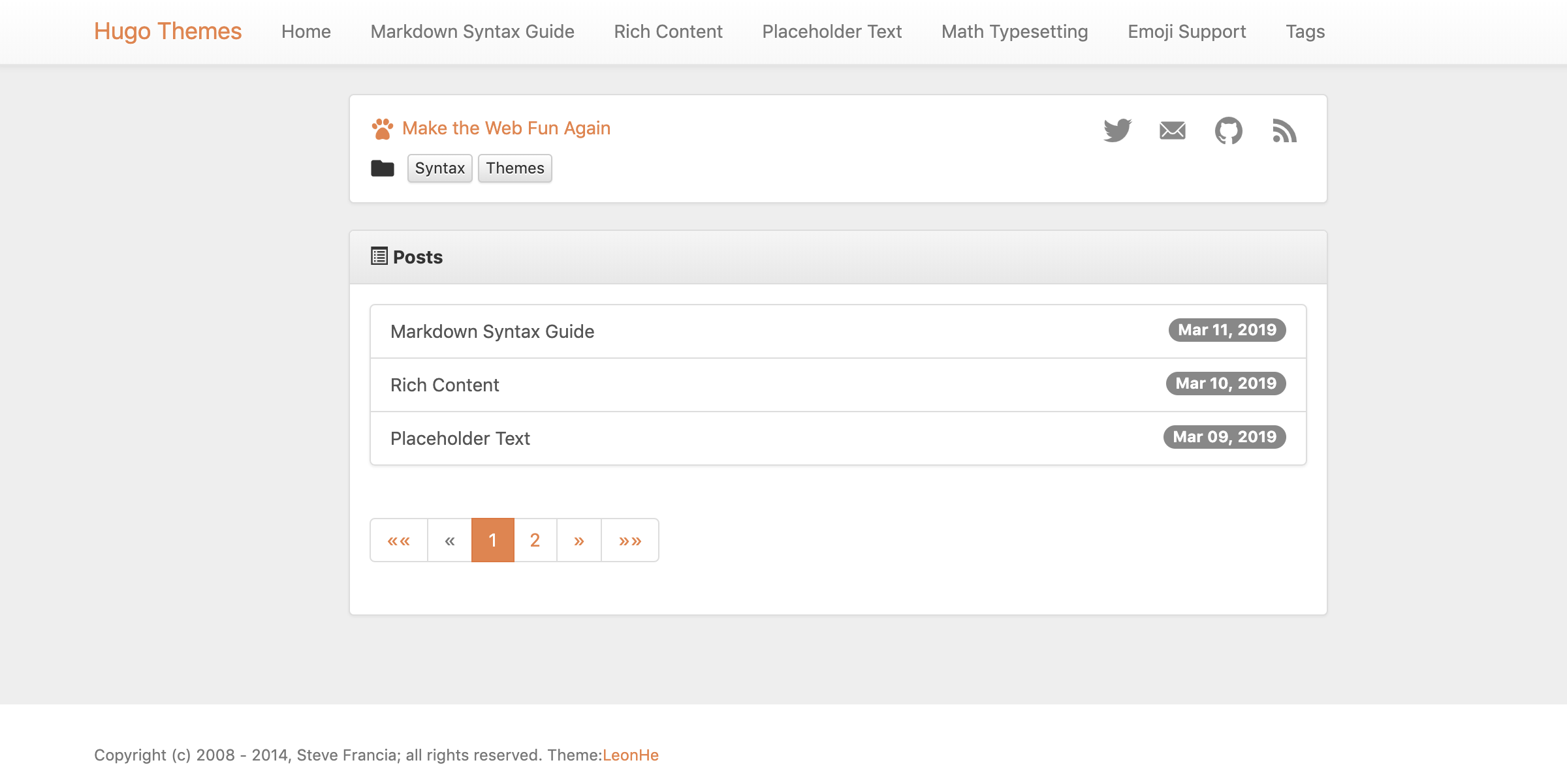 GitHub - leonhe/hugo_eiio: Hugo Blog Theme