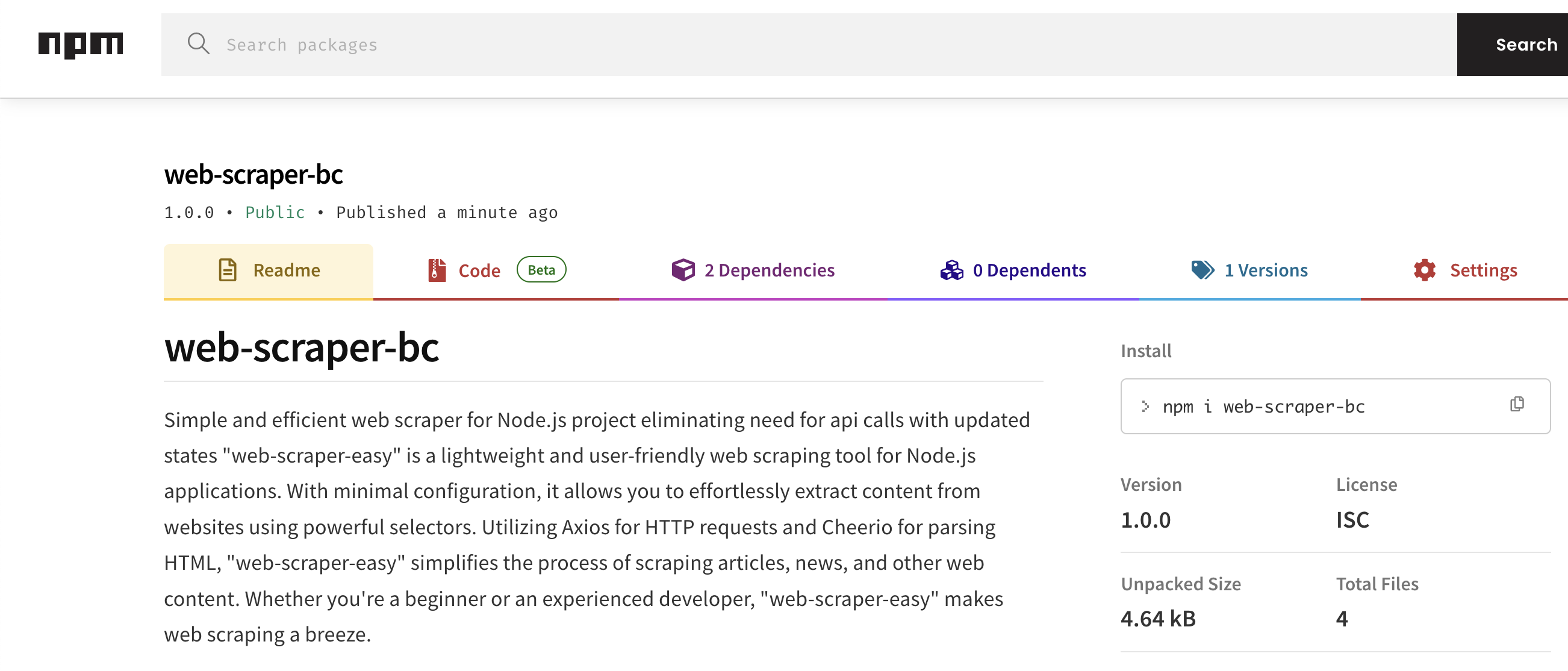 GitHub - BxCanady/web-scraper-bc: Simple and efficient web scraper for Node.js project ...