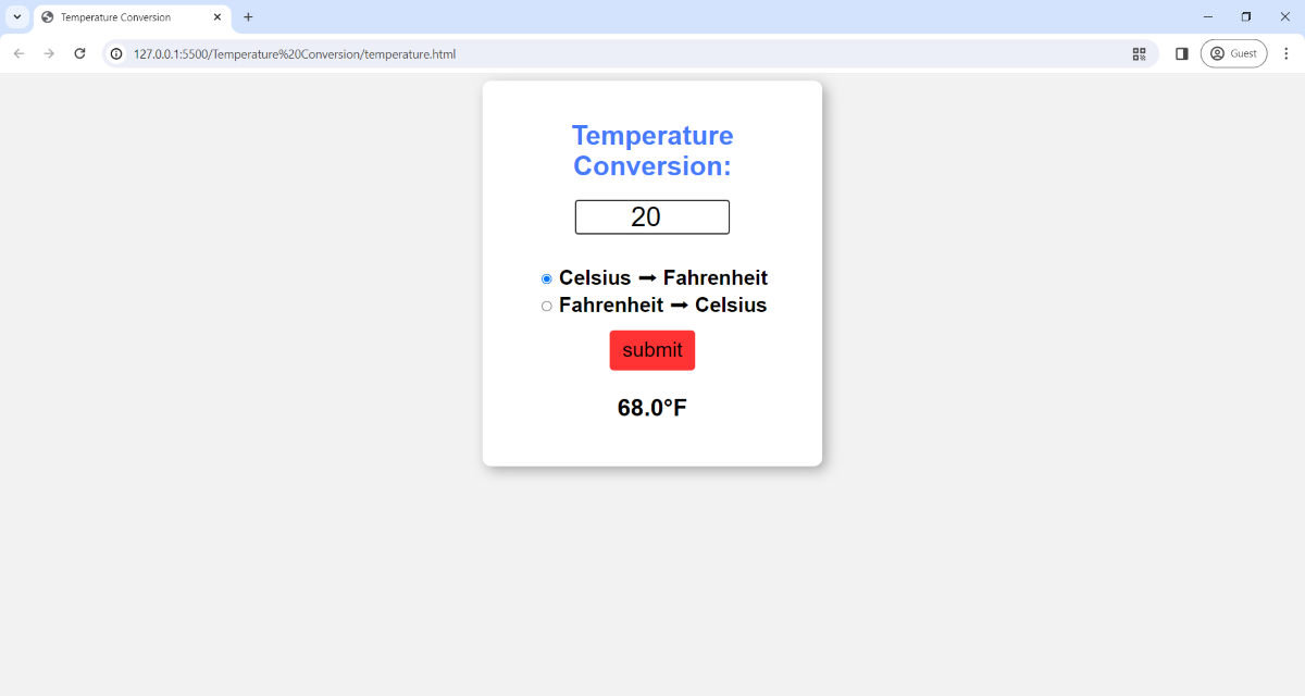GitHub - Kiran-Simon-24/Temperature-Convertor: Temperature Convertor with JavaScript