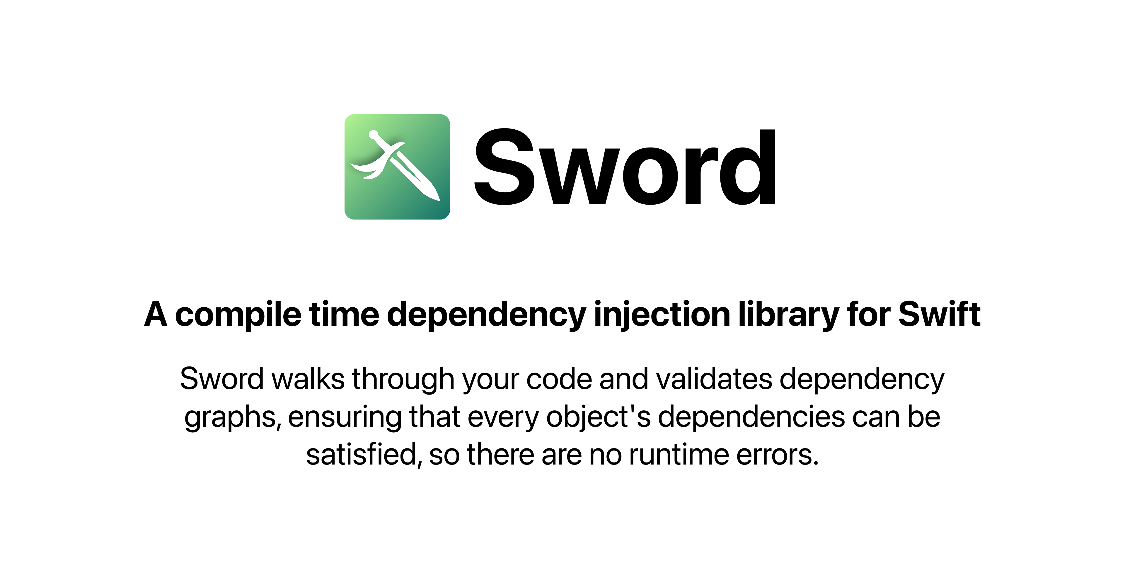 GitHub - rockname/sword: 🗡️ A compile time dependency injection library for Swift