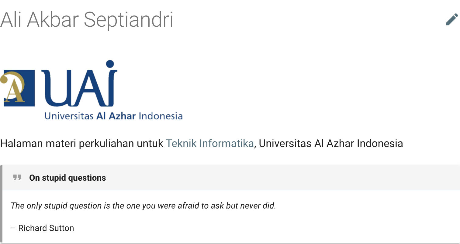 GitHub - aliakbars/uai: Materi perkuliahan UAI