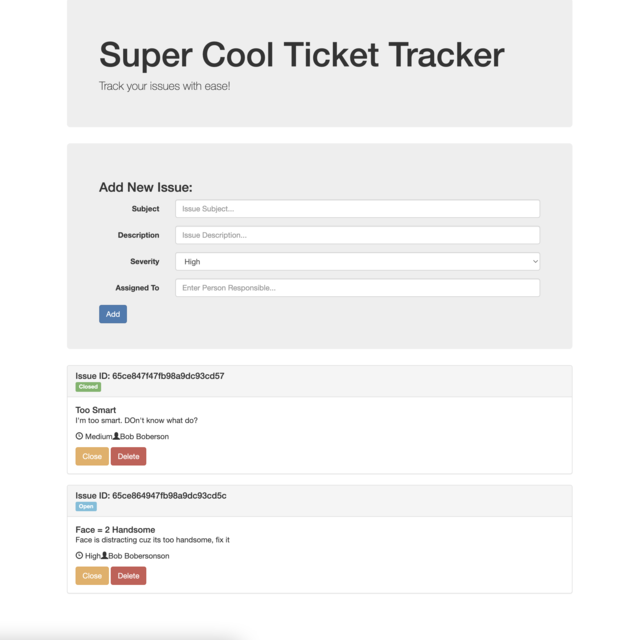 GitHub - StewedDownSteve/TicketTrackerFullStack: Super Cool Ticket Tracker! Full-stack ticket ...