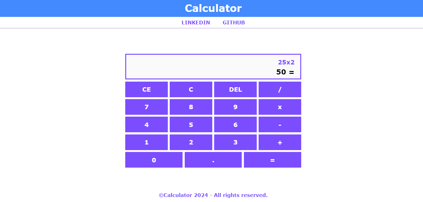 GitHub - katarine-bez-albuquerque/react-js-calculator: Calculadora que faz os cálculos básicos ...
