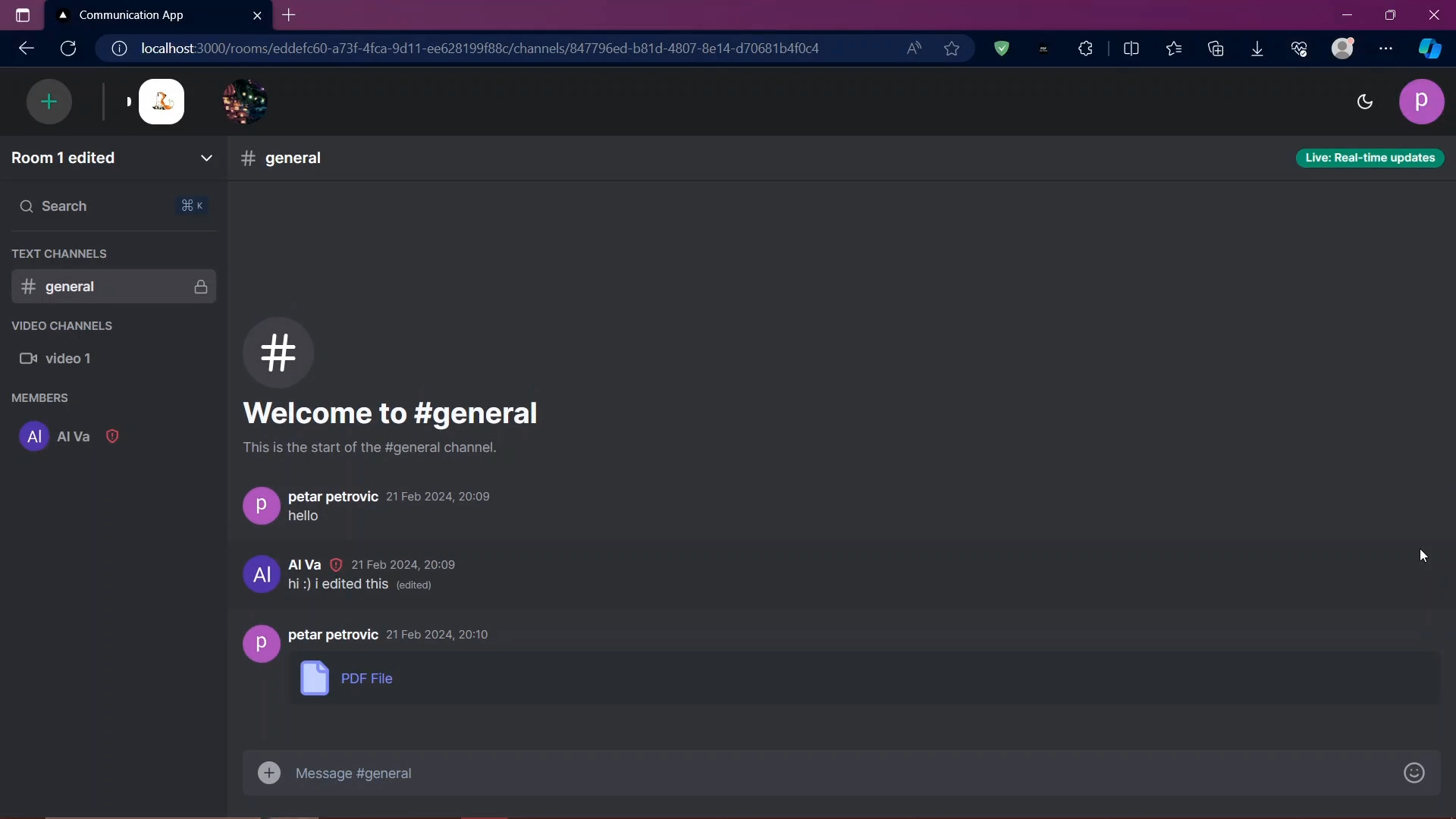 Github Aleva147communication App A Web Application For Communication Developed Using React