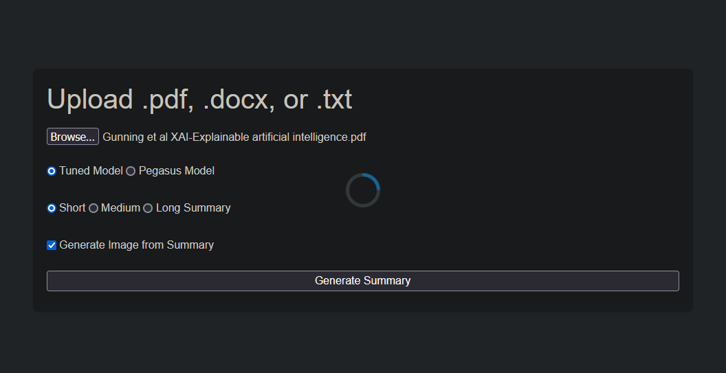 GitHub - midniteclub/SumGen: A Flask application that allows users to ...