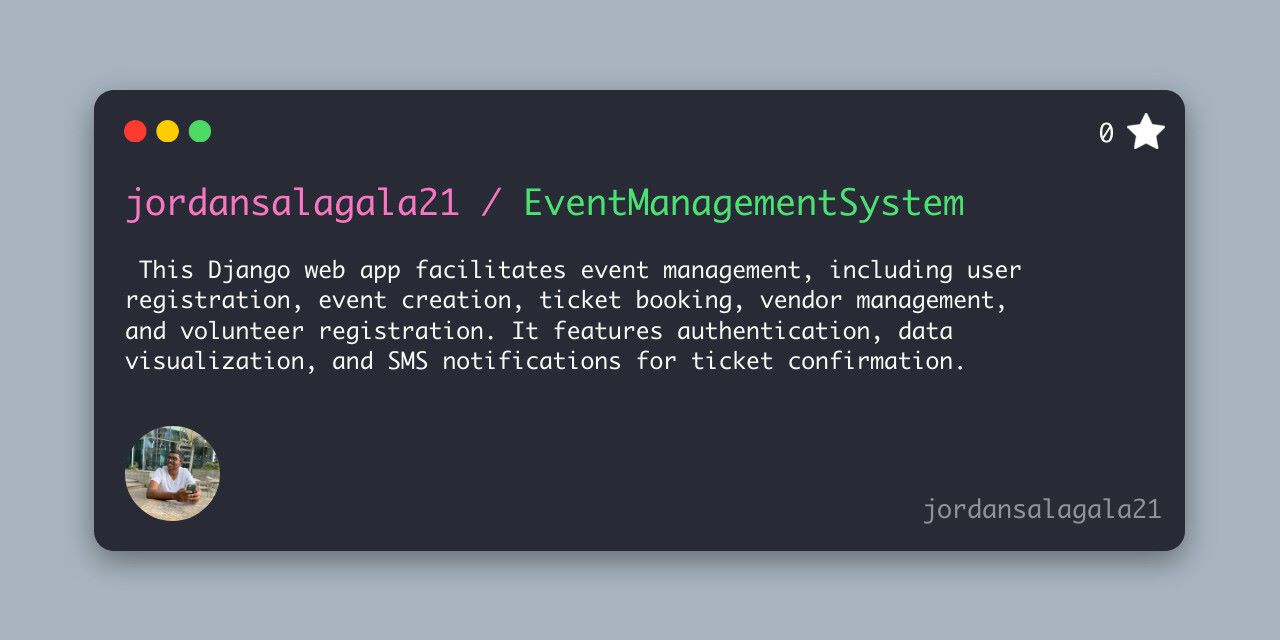 GitHub - jordansalagala21/EventManagementSystem: This Django web app ...