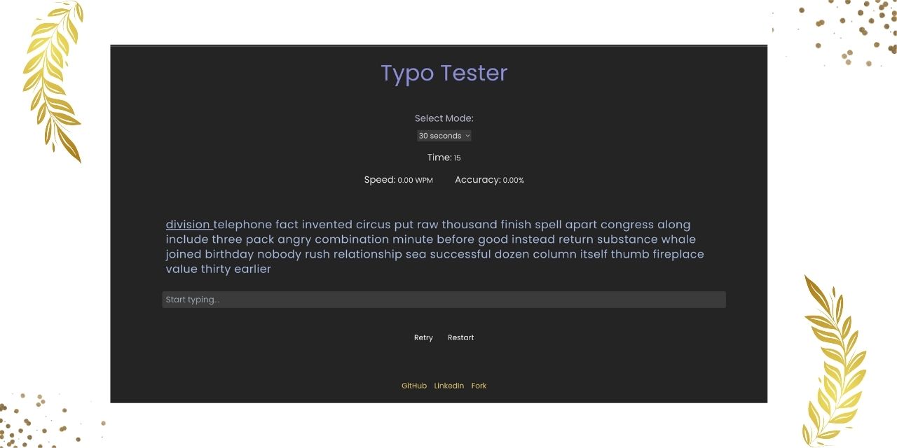GitHub - pandeyaditya0002/Typing-master: Take a Live demo