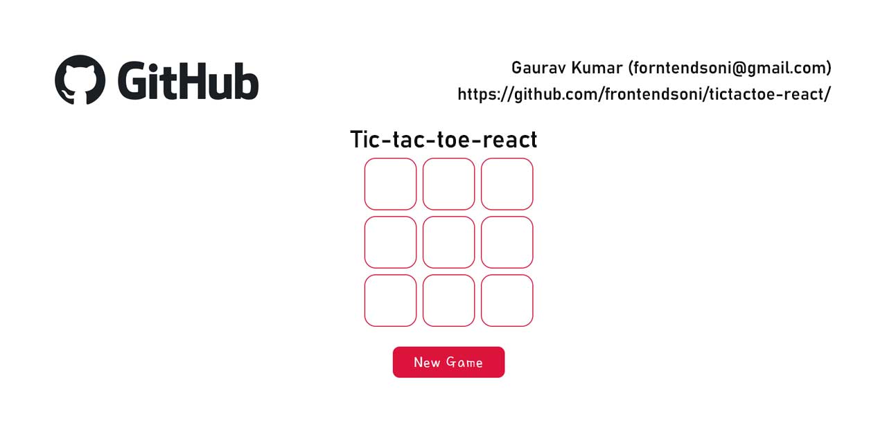 Github Frontendsonitictactoe React The Tic Tac Toe Game Implemented In React Is A Classic