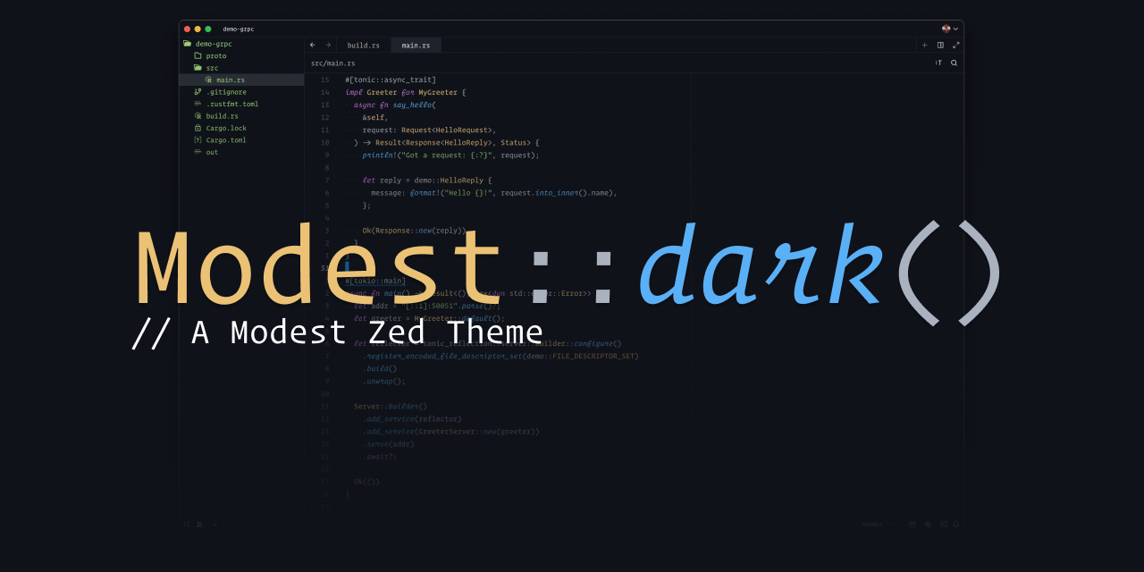 GitHub - timcole/modest-dark: A modest zed theme based on one dark but ...