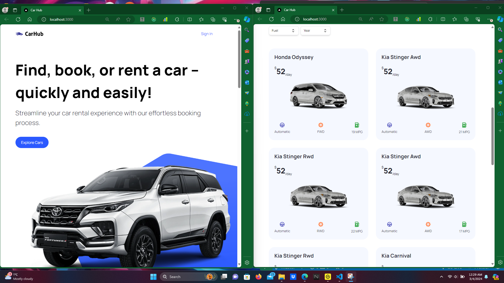 GitHub - mgary5979/CarHub: A car showcase app using next JS 14 from a remembered tutorial