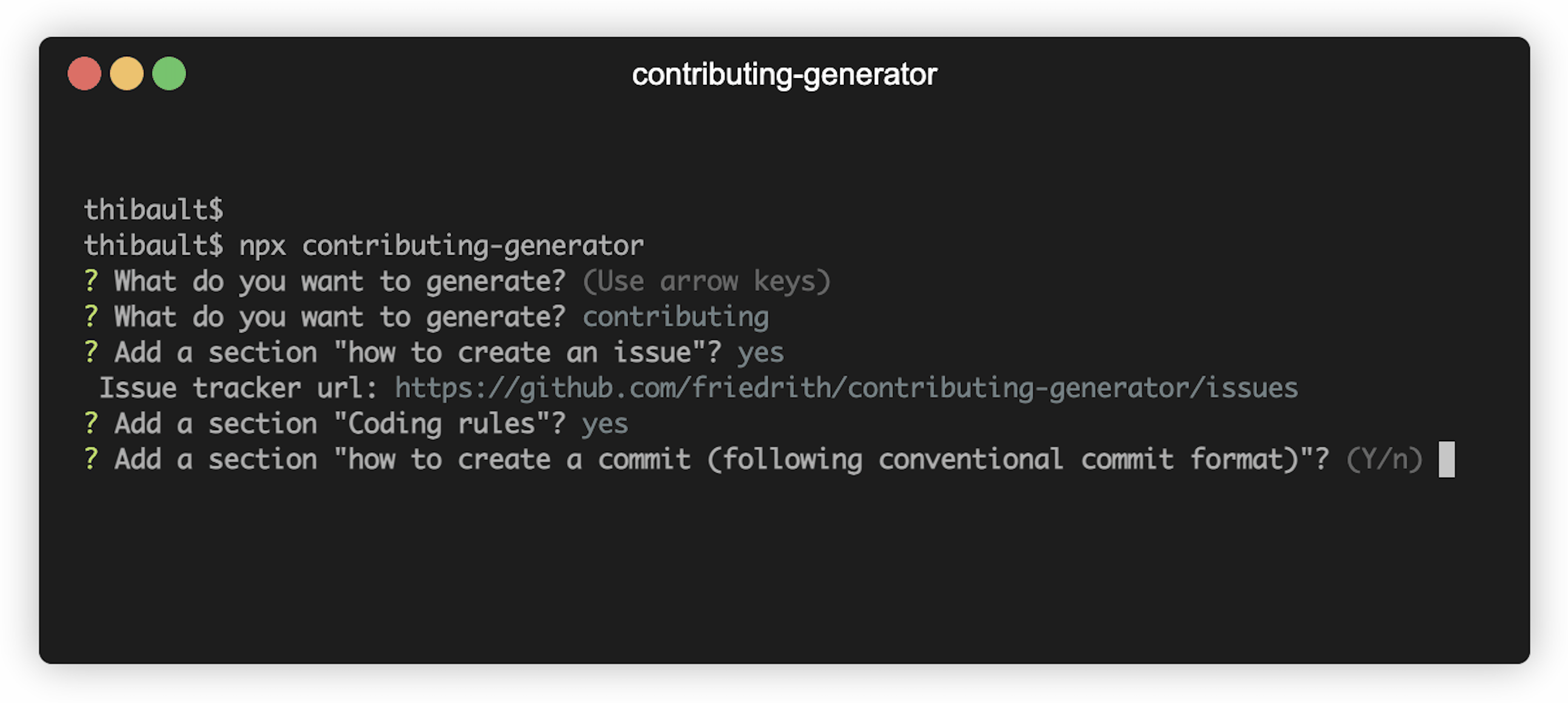 GitHub - friedrith/contributing-generator: A generator for the CONTRIBUTING.md, README.md ...