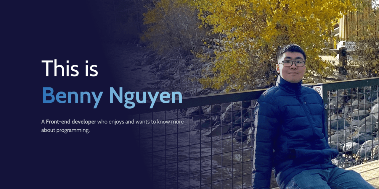GitHub - pdt1806/personal-website-v4: Personal website of Benny Nguyen.