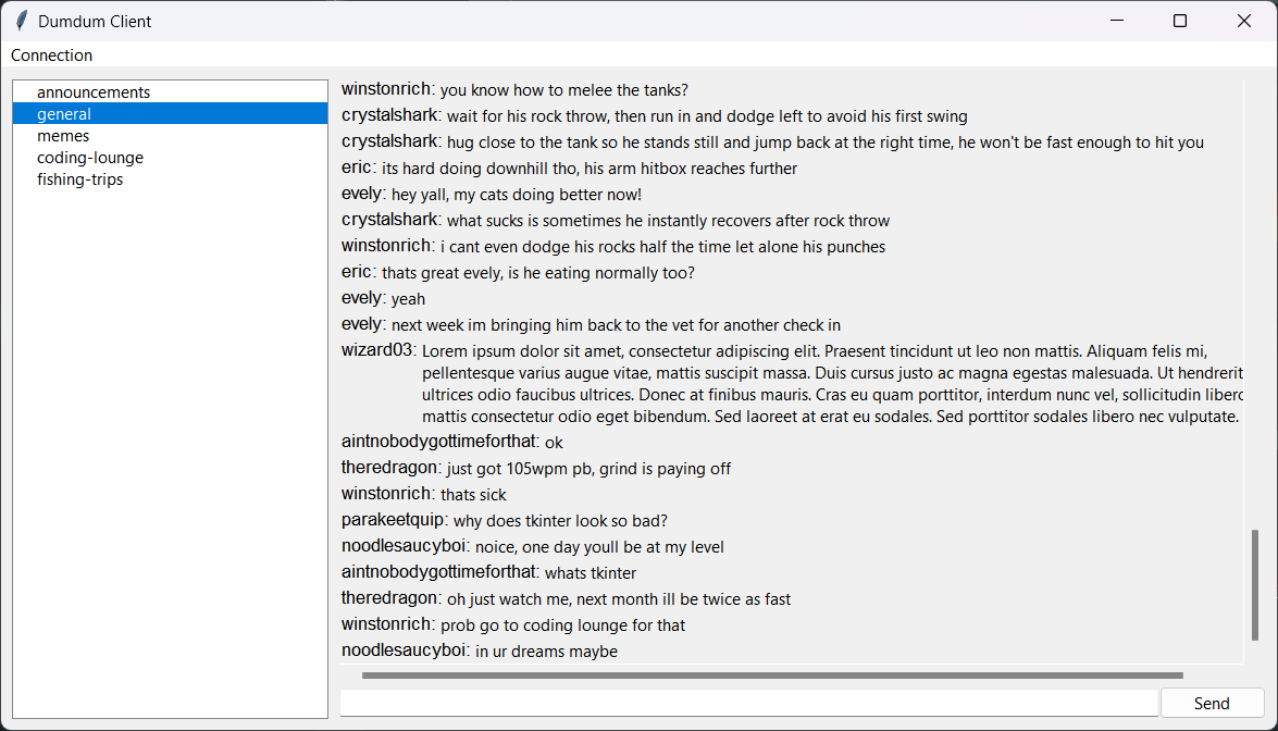 GitHub - thegamecracks/dum-dum-irc: My take on an IRC, having never actually used one