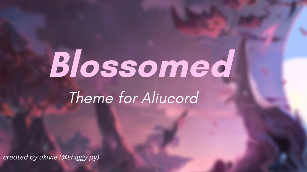 GitHub - rennpy/blossom-aliucord-theme