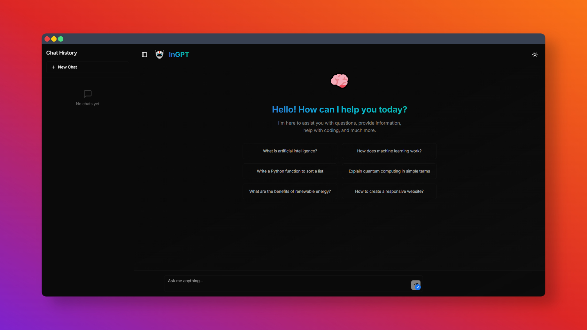 GitHub - niladri-1/InGPT_Chatbot: InGPT is a modern AI assistant built with Next.js 13 ...
