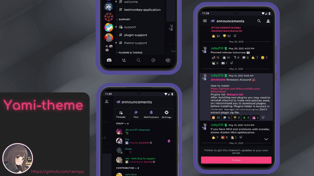 GitHub - rennpy/yami-aliucord-theme