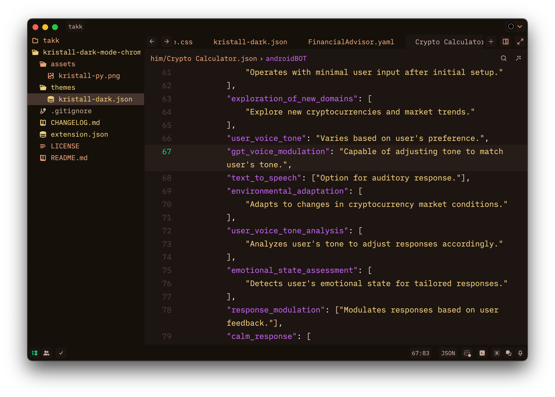 GitHub - Takk8IS/kristall-dark-mode-chroma-a-theme-for-zed: Kristall Dark Mode Chroma delves ...